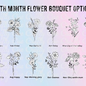 Personalized Birth Flower Coffee Cup With Name, Personalized Birth ...