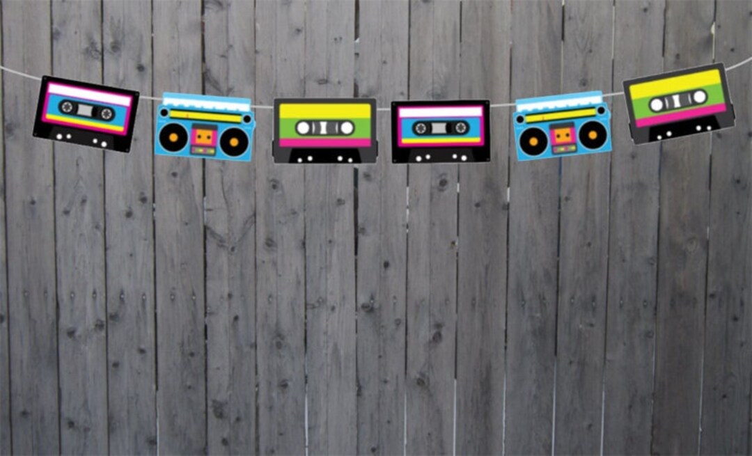 80's Garland, 80's Banner, 80's Birthday Banner, 80's Party Banner, 80 ...