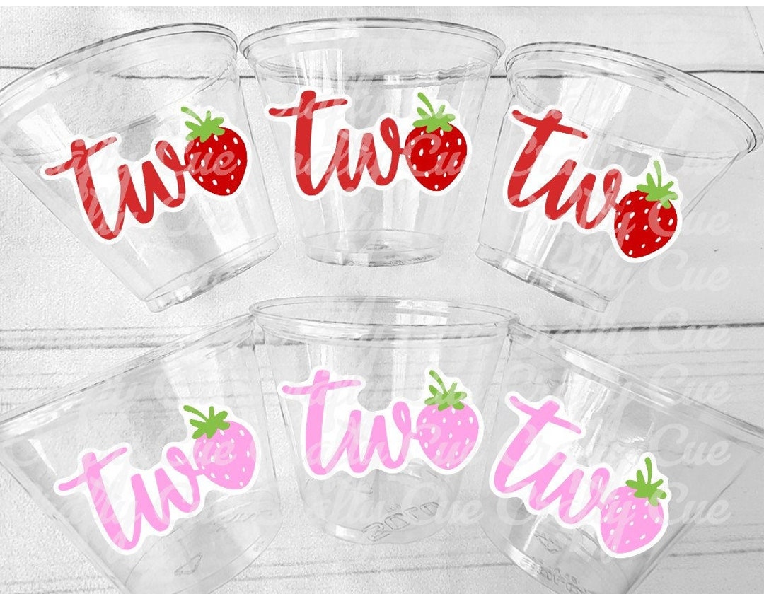 STRAWBERRY PARTY CUPS - Strawberry Birthday Cups Strawberry Cups Second ...