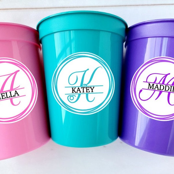 Monogrammed Cups - Etsy