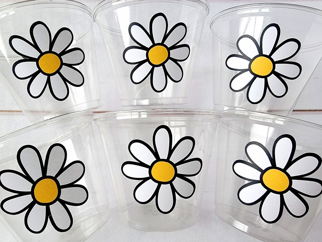 DAISY PARTY CUPS - Daisy Cups 70S Party Cups 70s Birthday Cups 70's ...