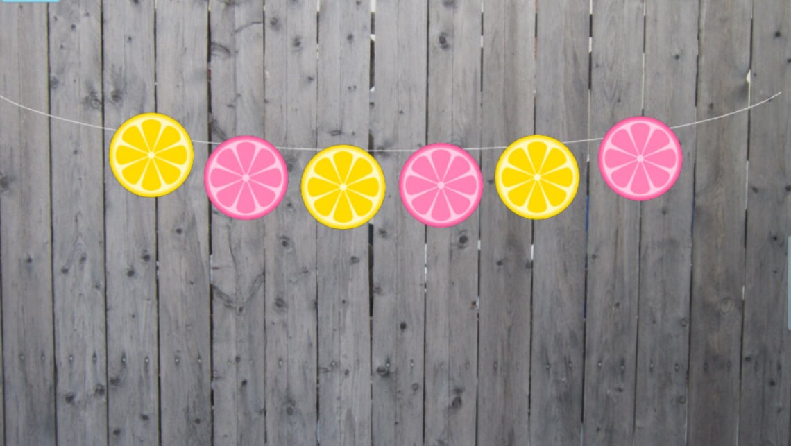 Lemon Banner Lemon Garland Lemonade Banner Lemonade - Etsy