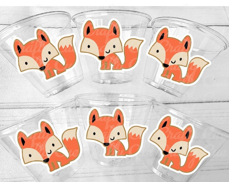 FOX PARTY CUPS Fox Treat Cups Fox Favors Fox Decorations - Etsy