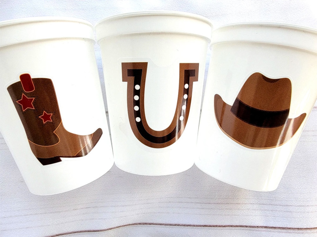 COWBOY PARTY CUPS - Cowboy Cups Cowboy Party Decorations Cowboy Baby ...