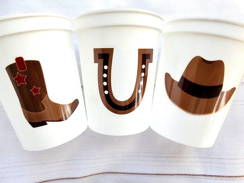 COWBOY PARTY CUPS Cowboy Cups Cowboy Party Decorations - Etsy