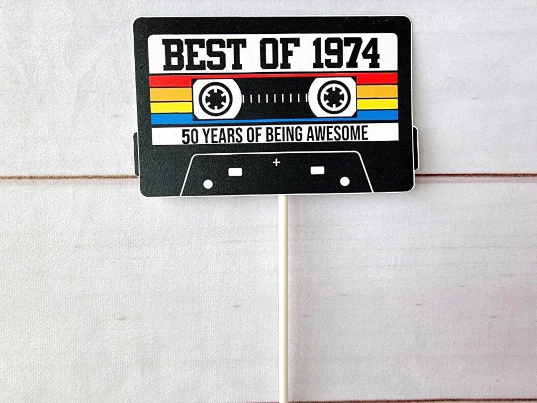 1974 CAKE TOPPER Cassette Tape Cake Topper Best of 1974 Cake Topper ...