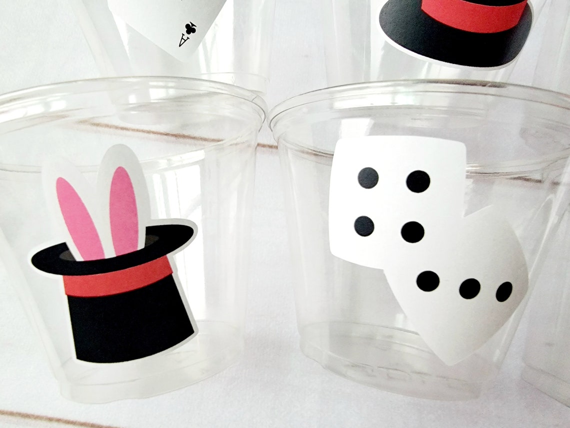 MAGIC PARTY Cups - Magician Party Cups Magic Birthday Magician Party ...