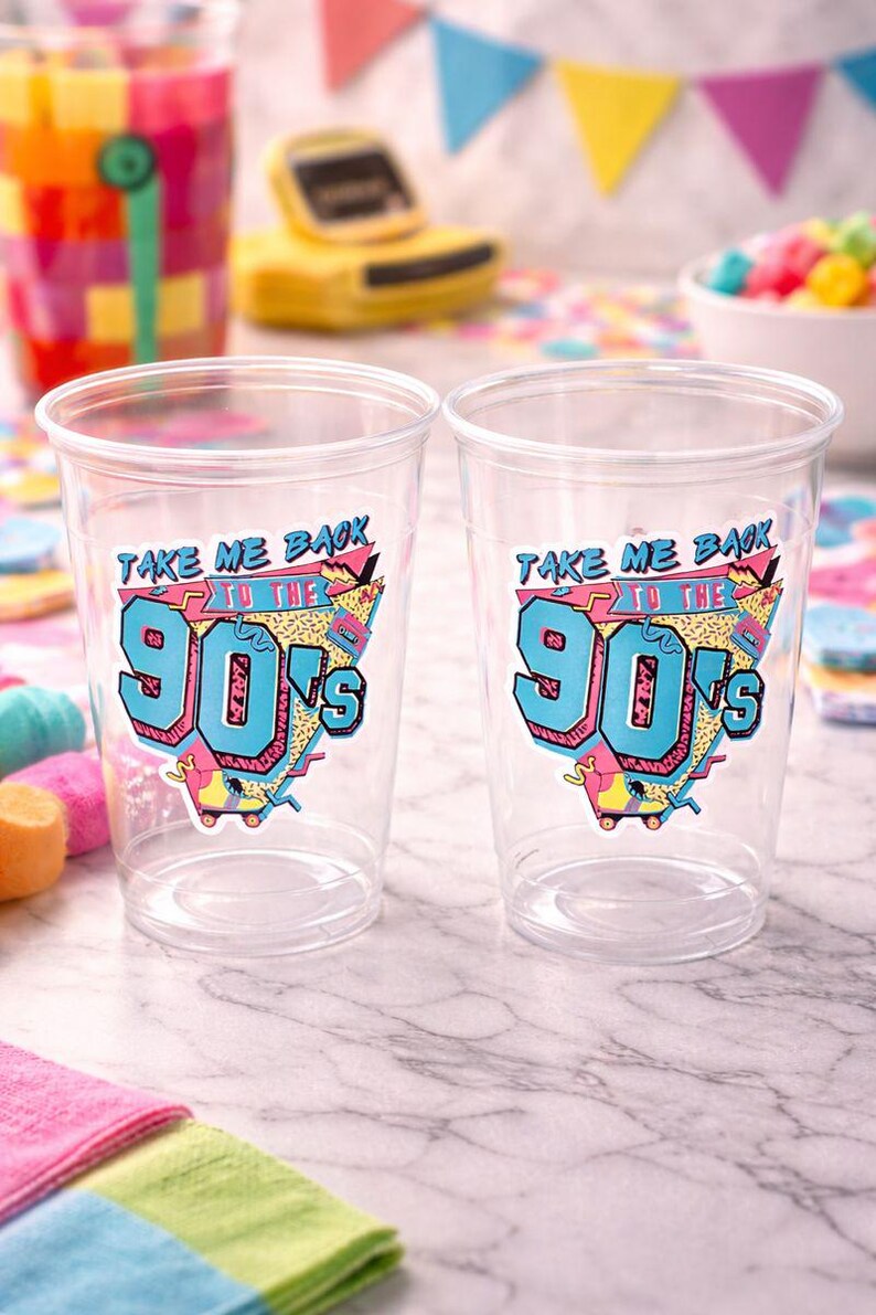 90'S PARTY CUPS, 90's Birthday Party Cups 90's Party Cups 90's ...