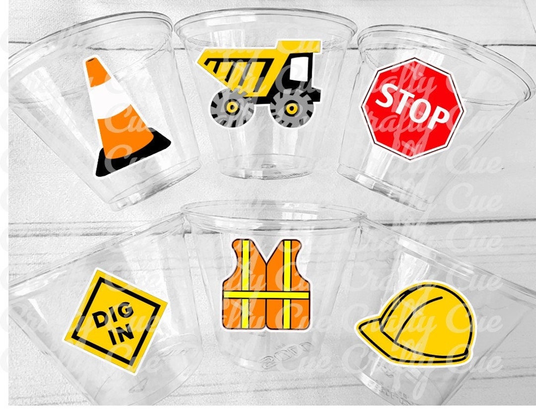 CONSTRUCTION PARTY CUPS - Construction Truck Cups Construction Birthday ...