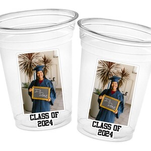 Custom Graduation Cups Custom Plastic Cups Personalized Photo ...