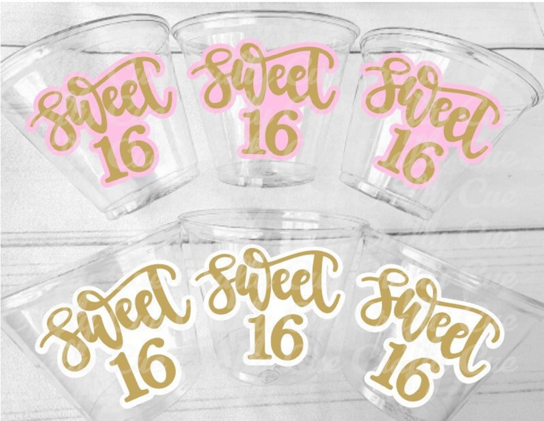 SWEET 16 PARTY Cups - Sweet Sixteen Party Cups Sweet 16 Party Cups ...