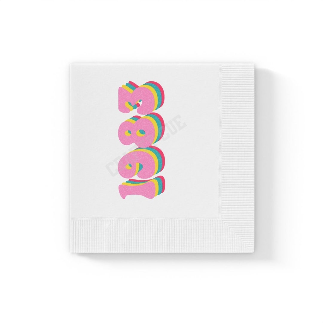 1983 PARTY NAPKINS 1983 Birthday Napkins 1983 Cocktail Napkins - Etsy