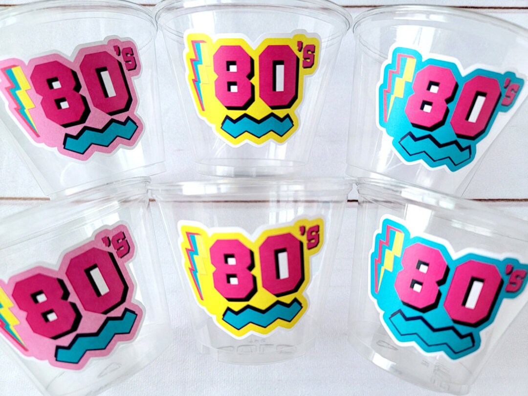 80'S PARTY CUPS 80's Birthday Cups 80's Party Cups 80's Decorations 80 ...