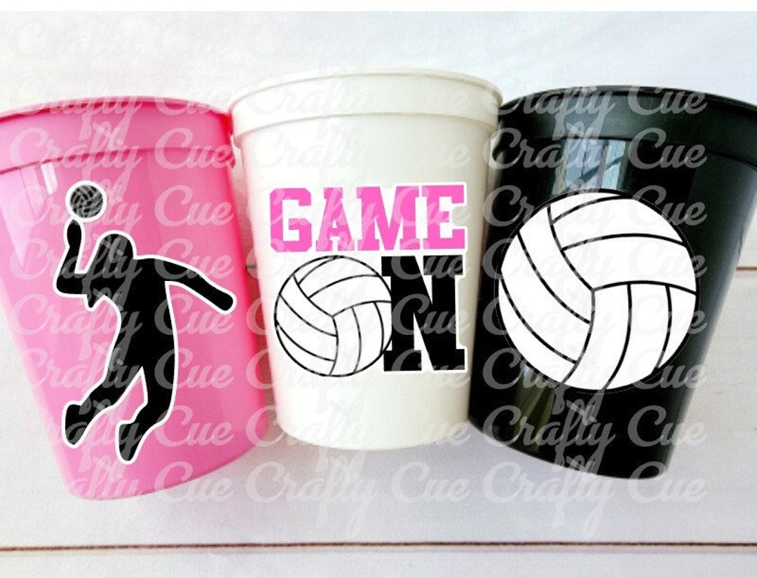 VOLLEYBALL PARTY CUPS Volleyball Party Cups Volleyball Birthday ...