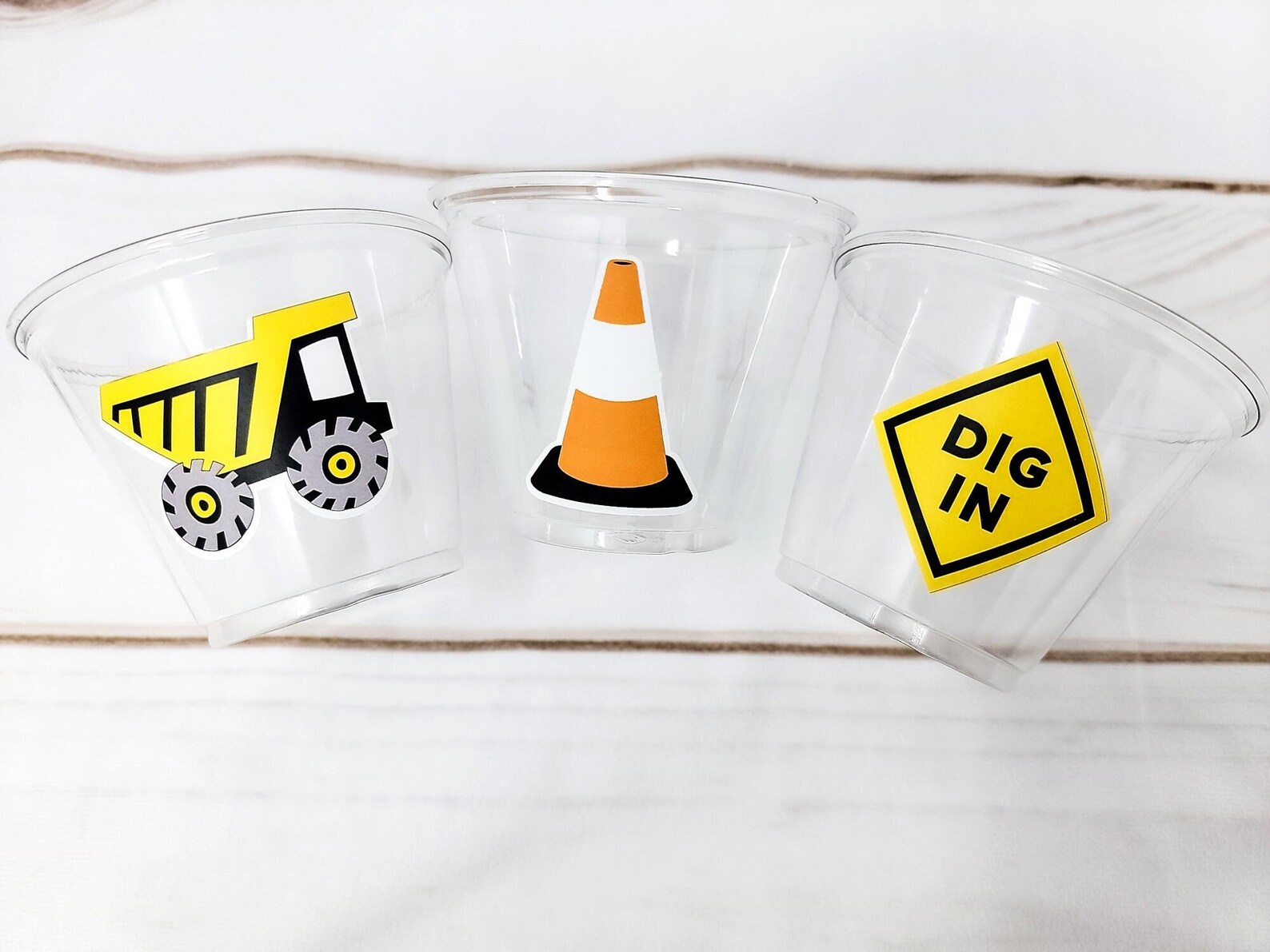 CONSTRUCTION PARTY CUPS Dig in Party Cups Construction Truck - Etsy