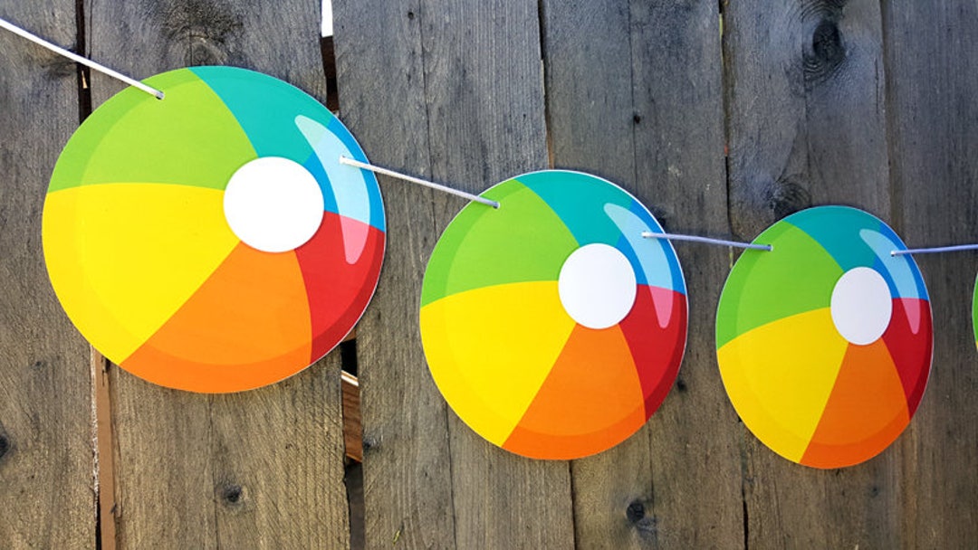 Beach Ball Garland, Beach Ball Banner, Summer Party Banner, Beach ...