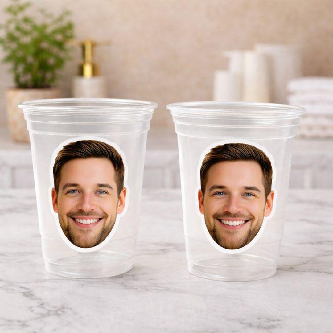 Groom Face Plastic Cups, Groom Face Cups, Groom Face Bachelorette Party ...