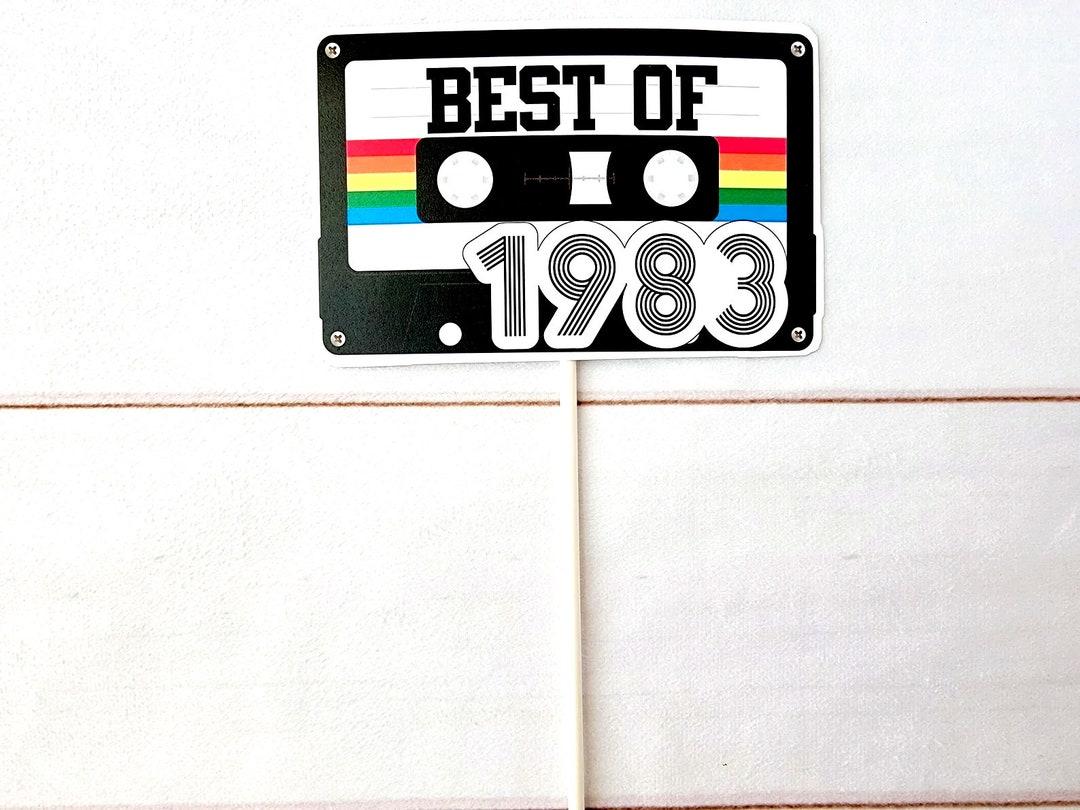 1983 CAKE TOPPER Cassette Tape Cake Topper Best of 1983 Cake - Etsy