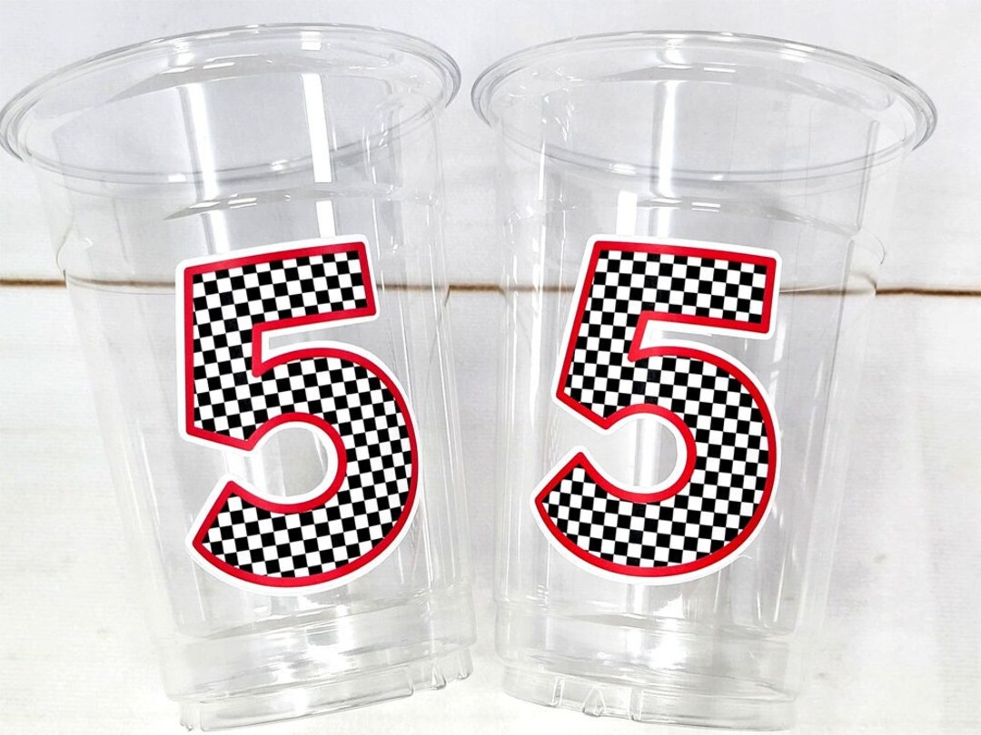 RACING PARTY CUPS - Race Car Cups Racing Birthday Cups Racing Birthday ...