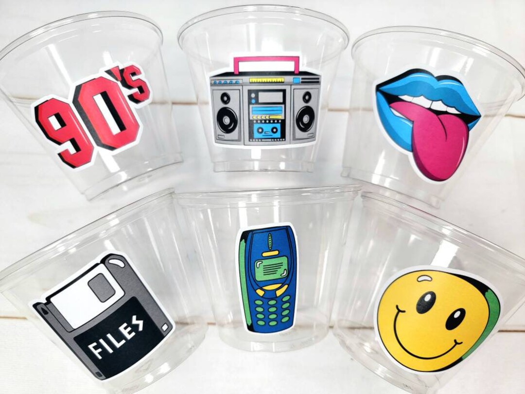 I Love the 90'S PARTY CUPS - 90's Birthday Cups 90's Party Cups 90's ...