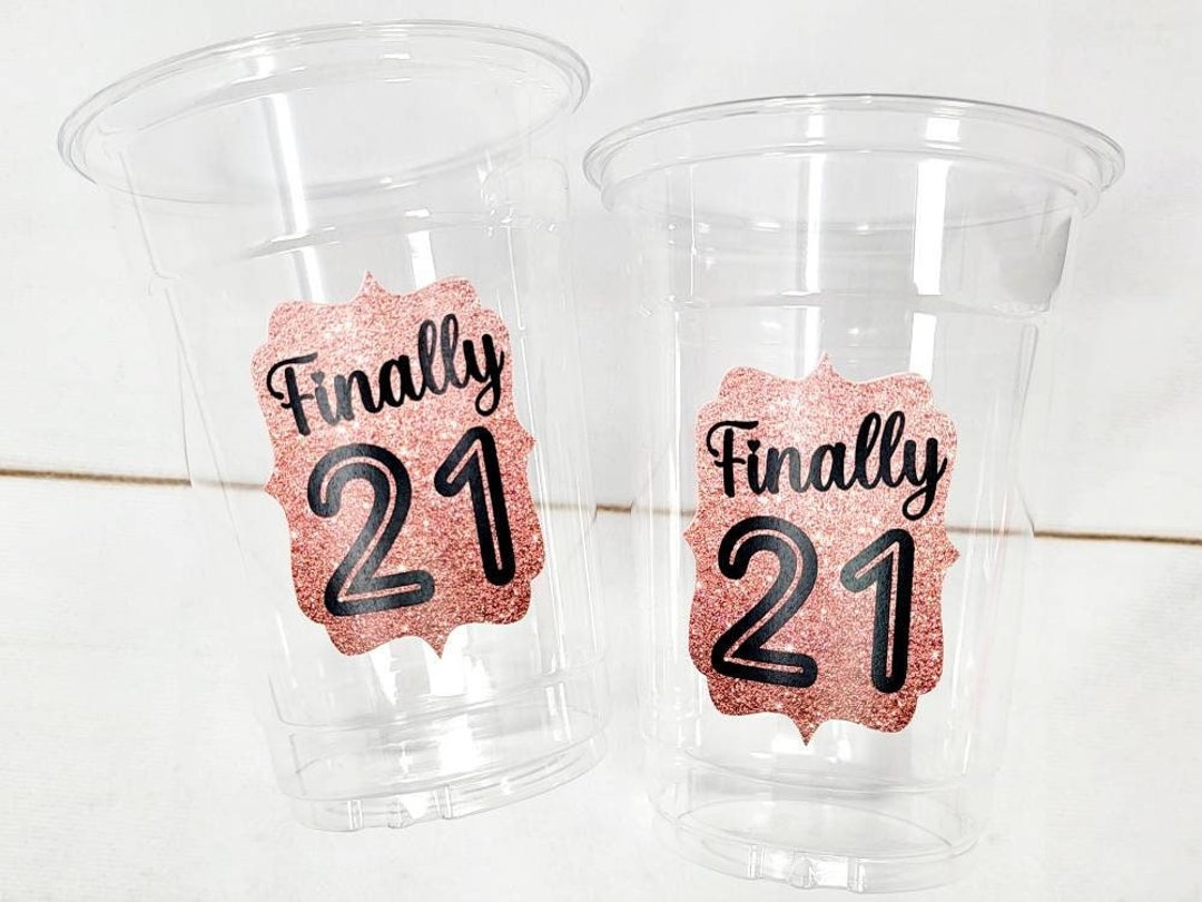 21st PARTY CUPS -21st Birthday Party 21st Party Decorations 21st Party ...