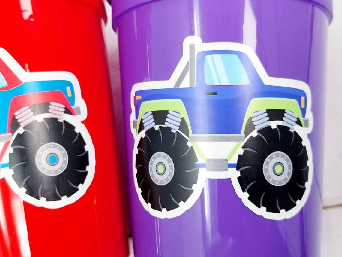 MONSTER TRUCK PARTY Cups Monster Truck Treat Cups Monster - Etsy