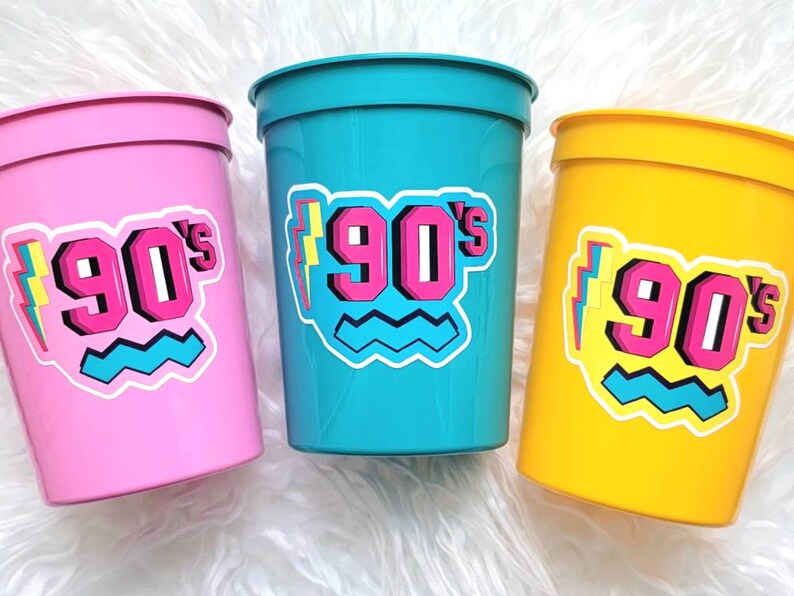 I Love the 90'S PARTY CUPS 90s Birthday Cups 90s Party - Etsy