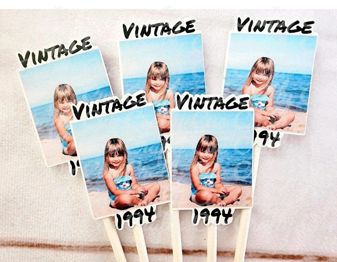 Custom 1994 Birthday Cupcake Toppers, Personalized 30th Birthday ...