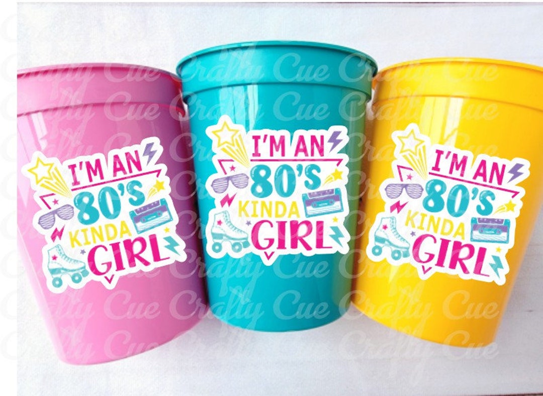 I Love the 80'S PARTY CUPS - 80's Birthday Cups 80's Party Cups 80's ...