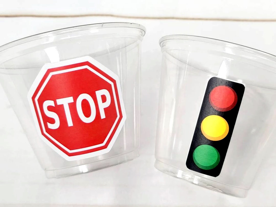STOP SIGN CUPS - Traffic Light Cups Traffic Sign Cups Transportation ...