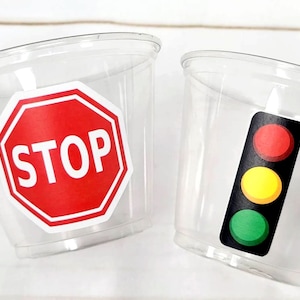 STOP SIGN CUPS - Traffic Light Cups Traffic Sign Cups Transportation ...