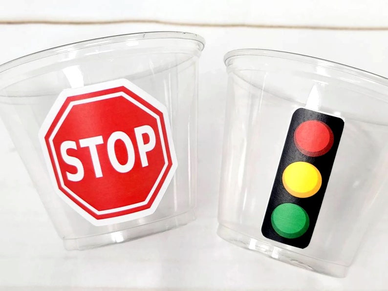 STOP SIGN CUPS - Traffic Light Cups Traffic Sign Cups Transportation ...