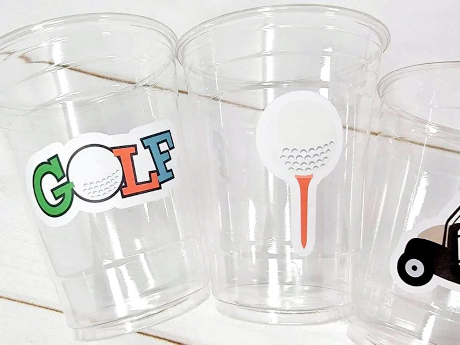 GOLF PARTY CUPS Golfing Party Cups Golf Birthday Golf Party - Etsy