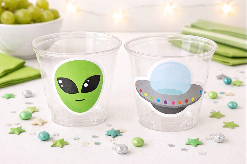 ALIEN PARTY CUPS -alien Cups Alien Birthday Alien Party Alien Party ...