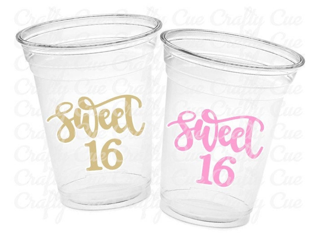 SWEET 16 PARTY Cups - Sweet Sixteen Party Cups Sweet 16 Party Cups ...