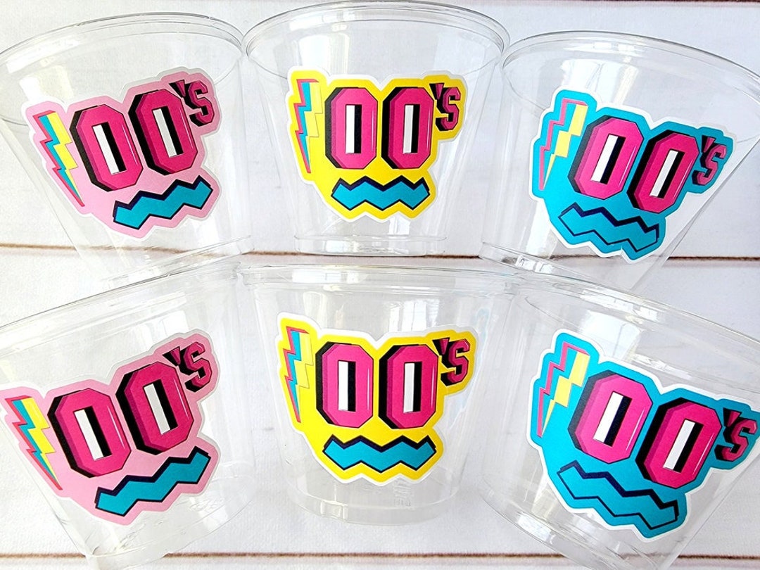 Back to the 2000'S PARTY CUPS 00's Birthday Cups 2000's Party Cups 00's ...