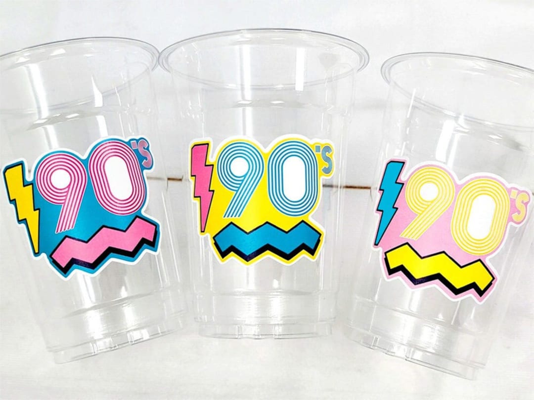 I Love the 90'S PARTY CUPS - 90's Birthday Cups 90's Party Cups 90's ...