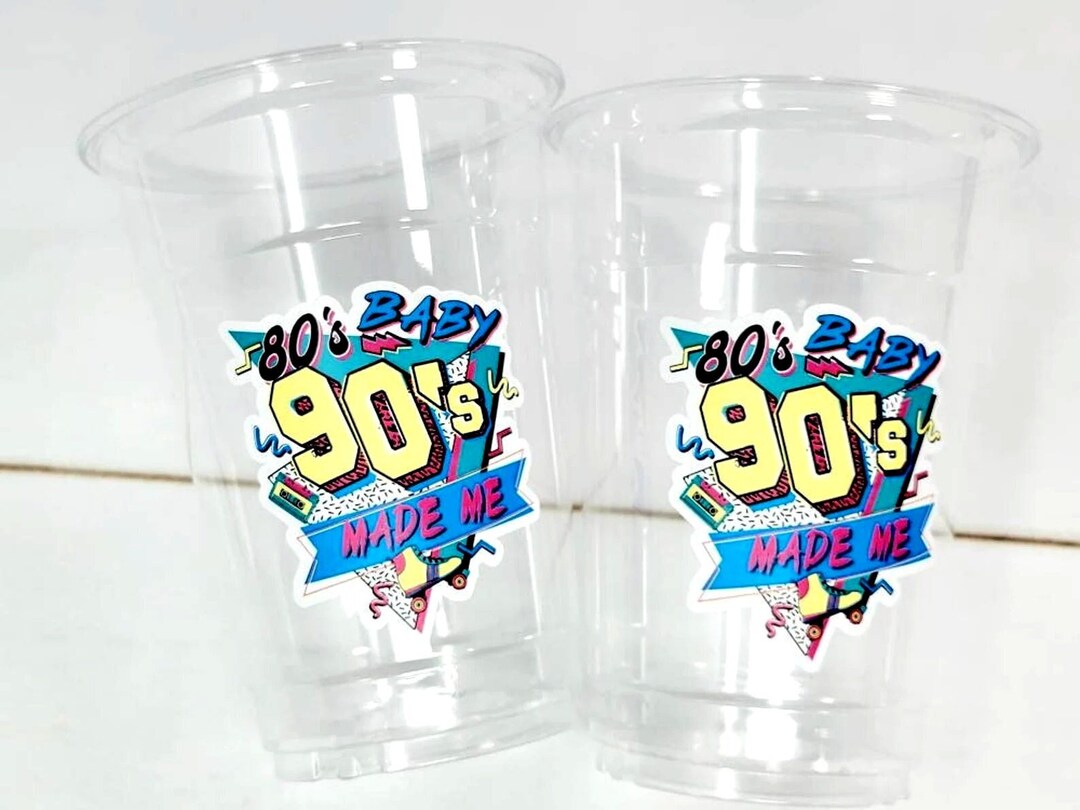 I Love the 80'S PARTY CUPS 80's Birthday Cups 80's Party Cups 80's ...