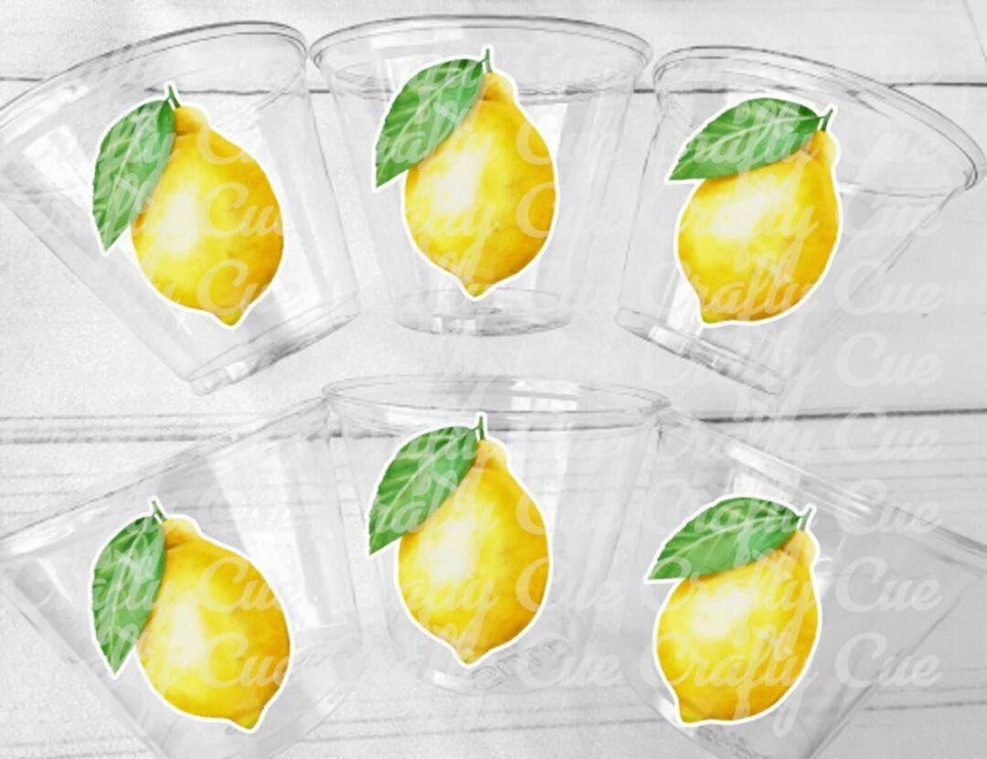 Lemon Party Cups, Lemon Birthday, Lemon Party, Lemon Party Favors ...