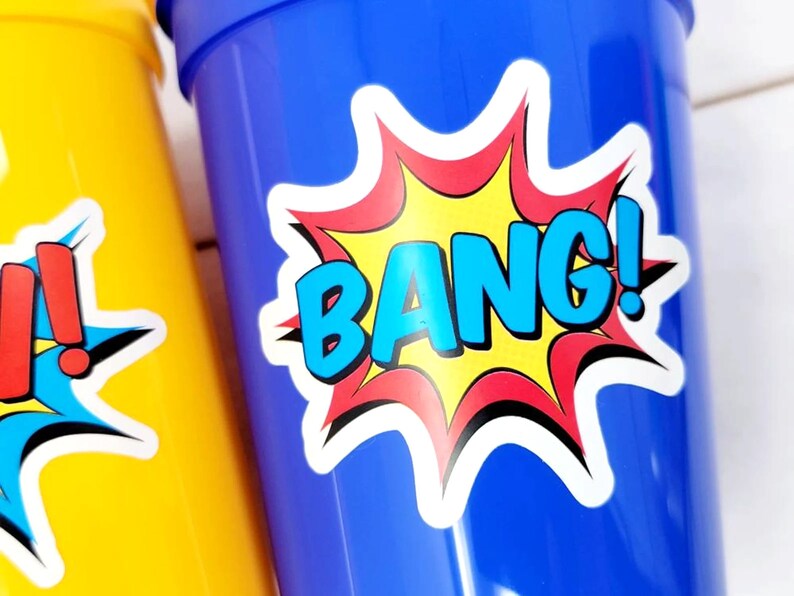 SUPERHERO PARTY CUPS Superhero Cups Superhero Birthday - Etsy