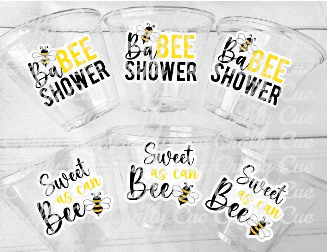 BEE PARTY CUPS - Bee Baby Shower Cups Babee Shower Cups Sweet as Can ...