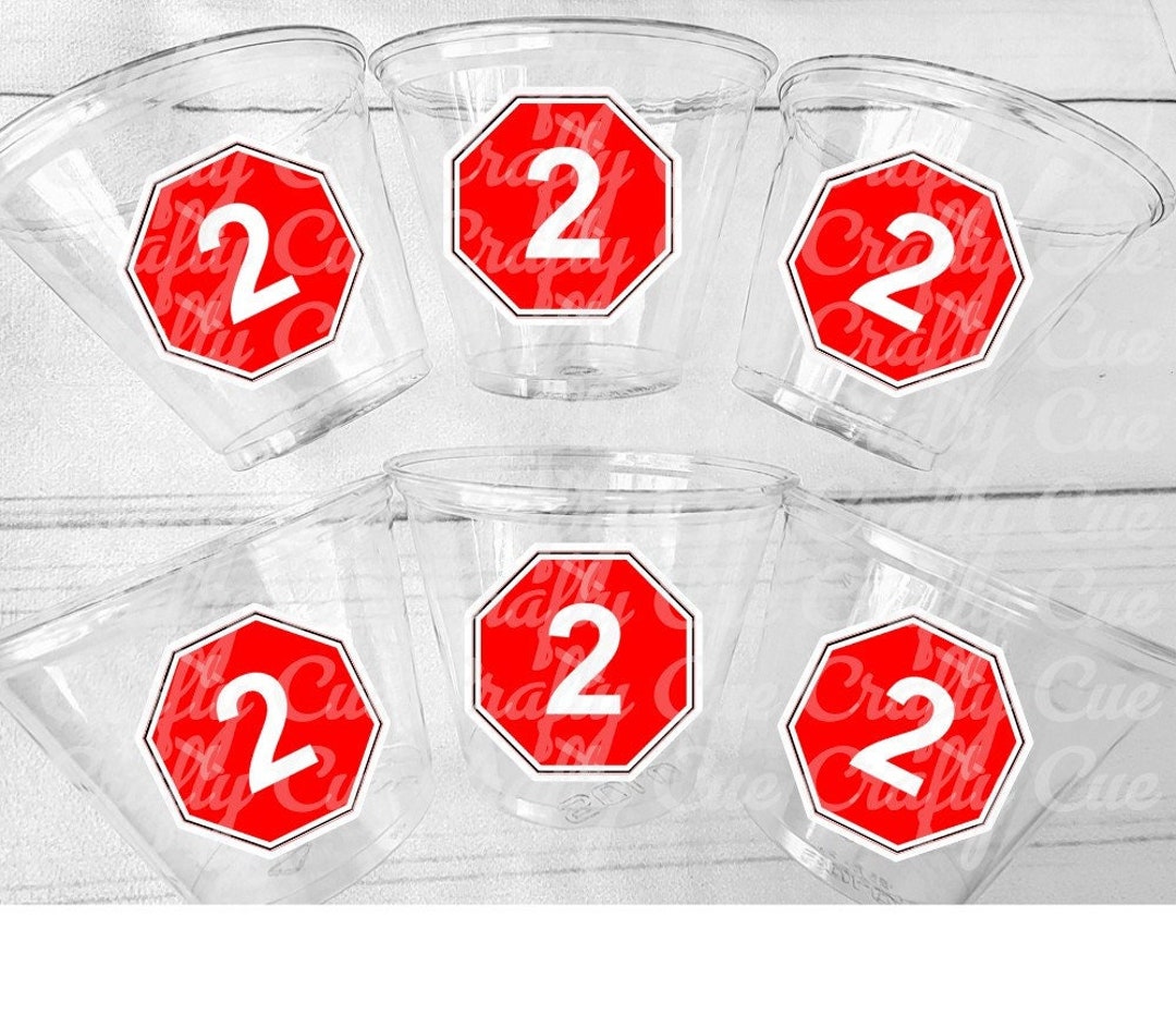 STOP SIGN CUPS School Bus Party Cups Traffic Sign Cups - Etsy