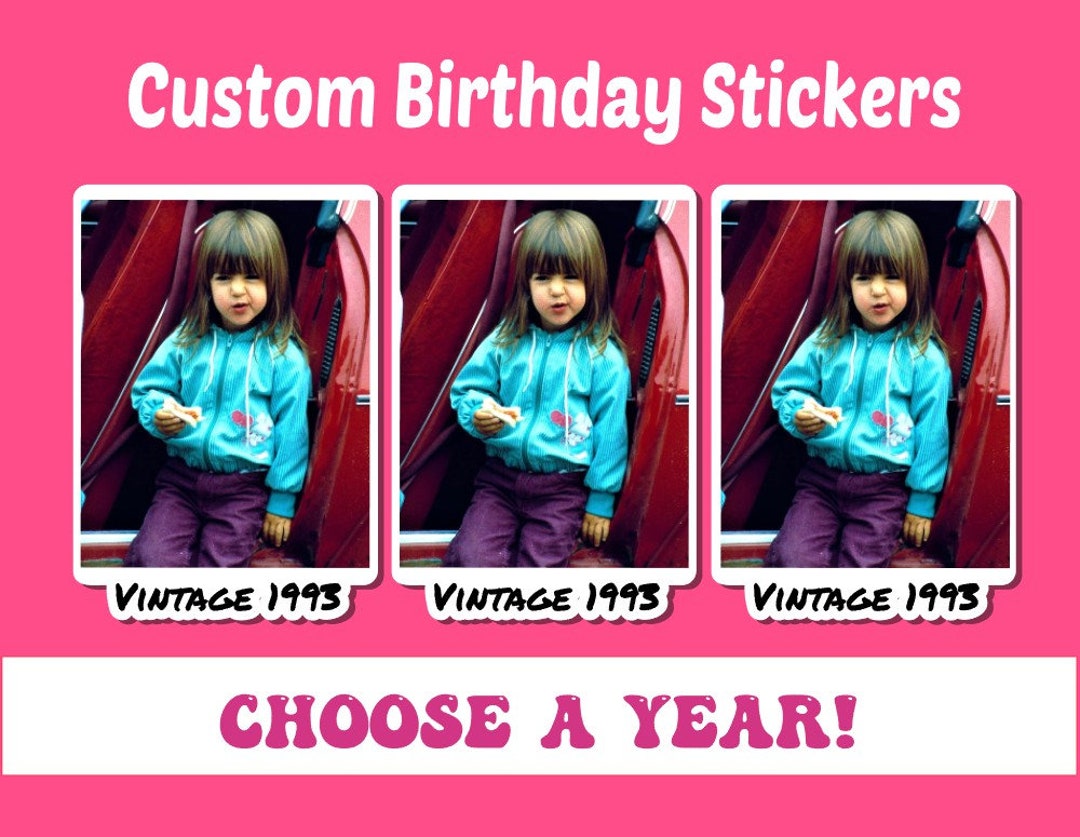 Custom Birthday Stickers, Personalized Stickers, Custom Party Favors ...