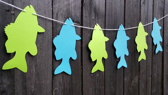 Fish Banner, Fishing Garland, Fishing Party, Fish Garland, fishing Baby ...