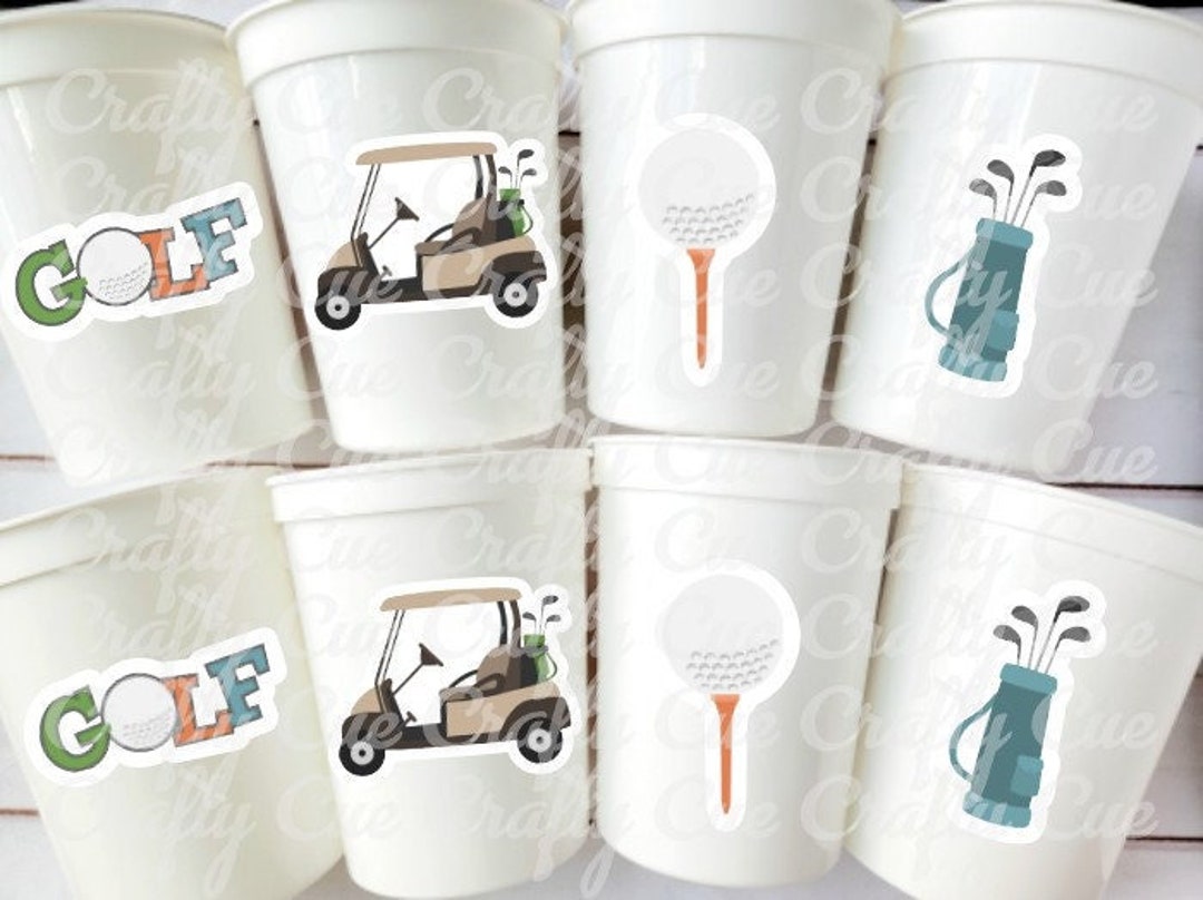 GOLF PARTY CUPS Golfing Party Cups Golf Birthday Golf Party - Etsy