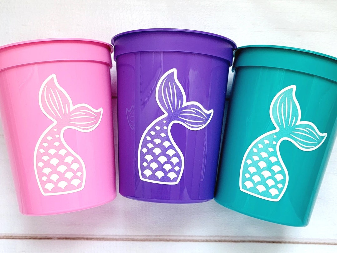 MERMAID PARTY CUPS - Mermaid Birthday Cups Mermaid Party Cups Mermaid ...