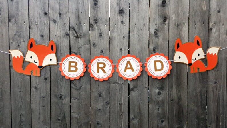 Fox Garland Fox Banner Woodland Banner Woodland Garland - Etsy