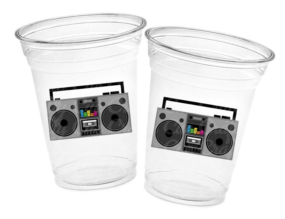 BOOMBOX PARTY CUPS -I Love the 80'S Party Cups 80s Birthday Cups 80's ...
