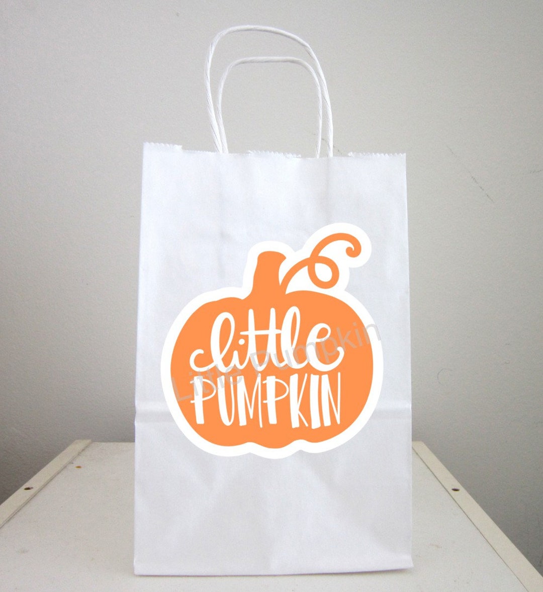 Pumpkin Goody Bags, Pumpkin Favor Bags, Pumpkin Gift Bags, Little ...