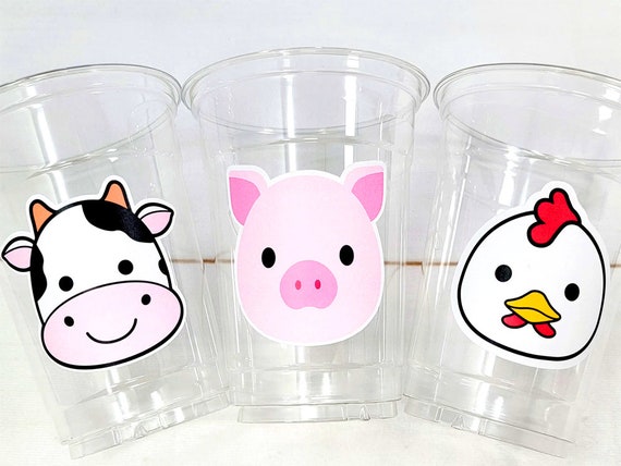 FARM PARTY Cups Farm Cups Farm Animal Cups Farm First - Etsy